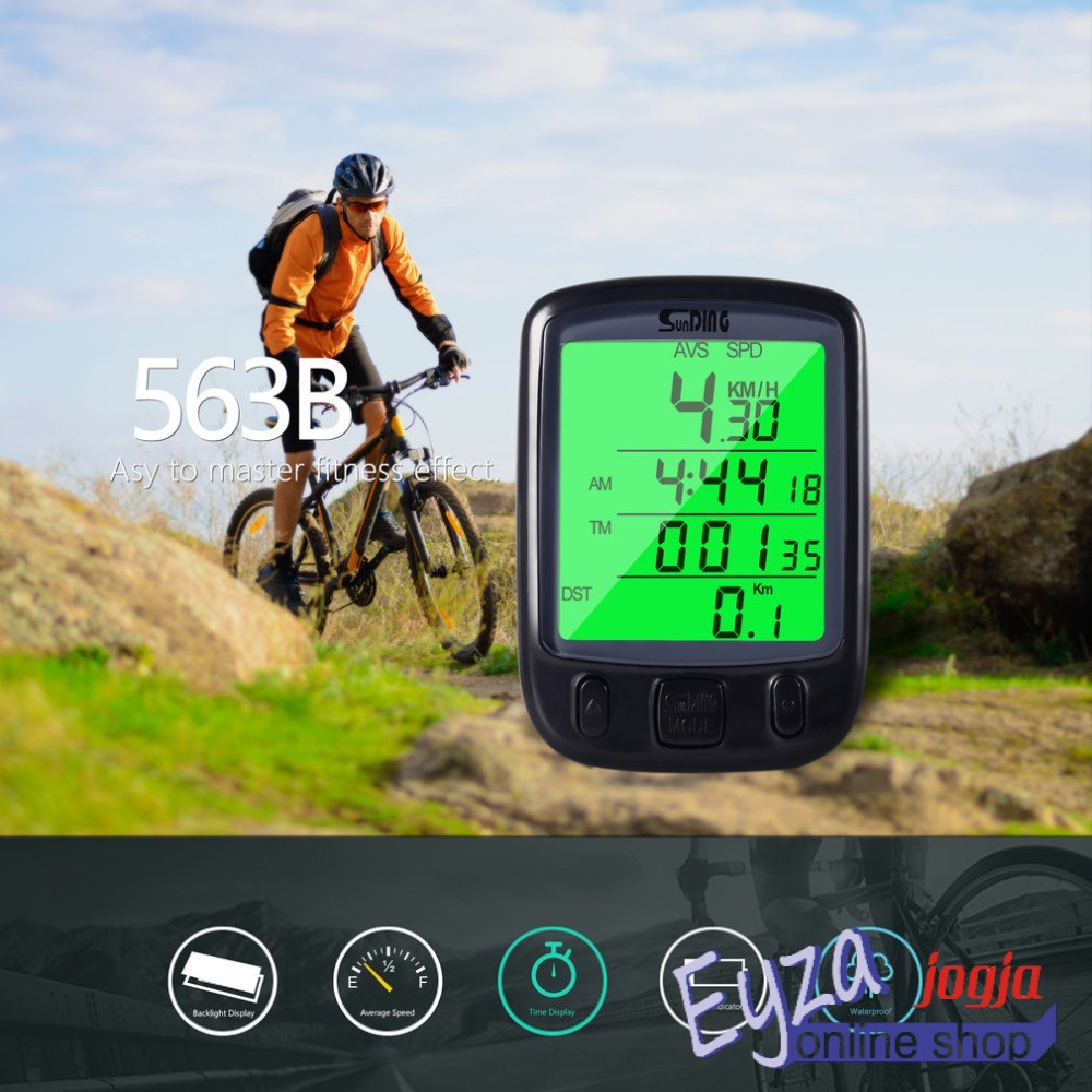 Jual Original SUNDING SD-563A Speedometer Digital Sepeda Green ...