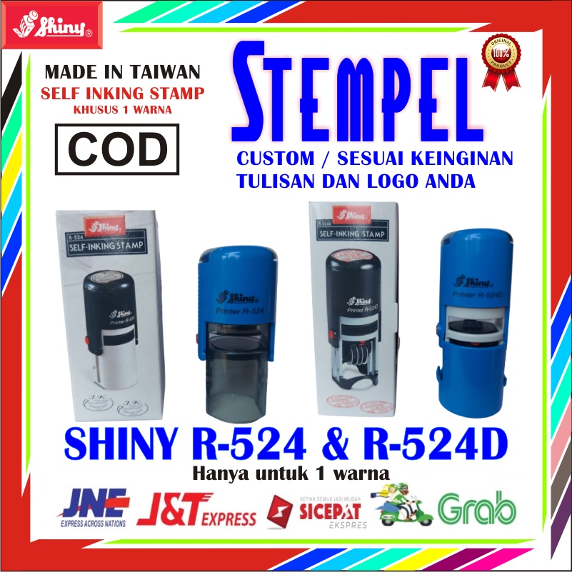 Jual STEMPEL CAP SHINY PRINTER R-524 DAN R-524D 1 WARNA ONTOMATIS ...