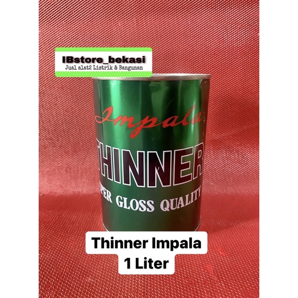 Jual Thinner Impala 1 Liter | Thinner Kaleng Hijau | Pengencer Cat | Shopee Indonesia