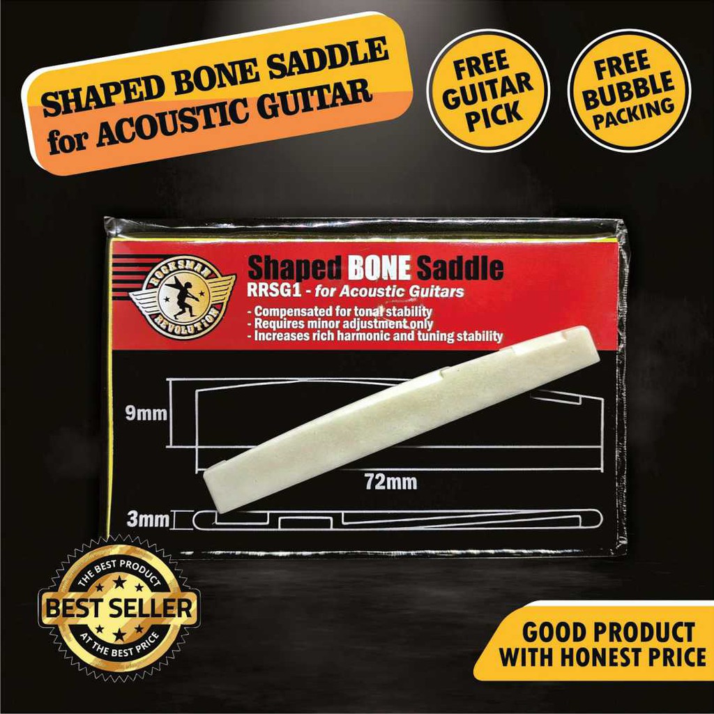 Jual Saddle Gitar Akustik Tulang - Shaped Bone Saddle Acoustic Guitar ...
