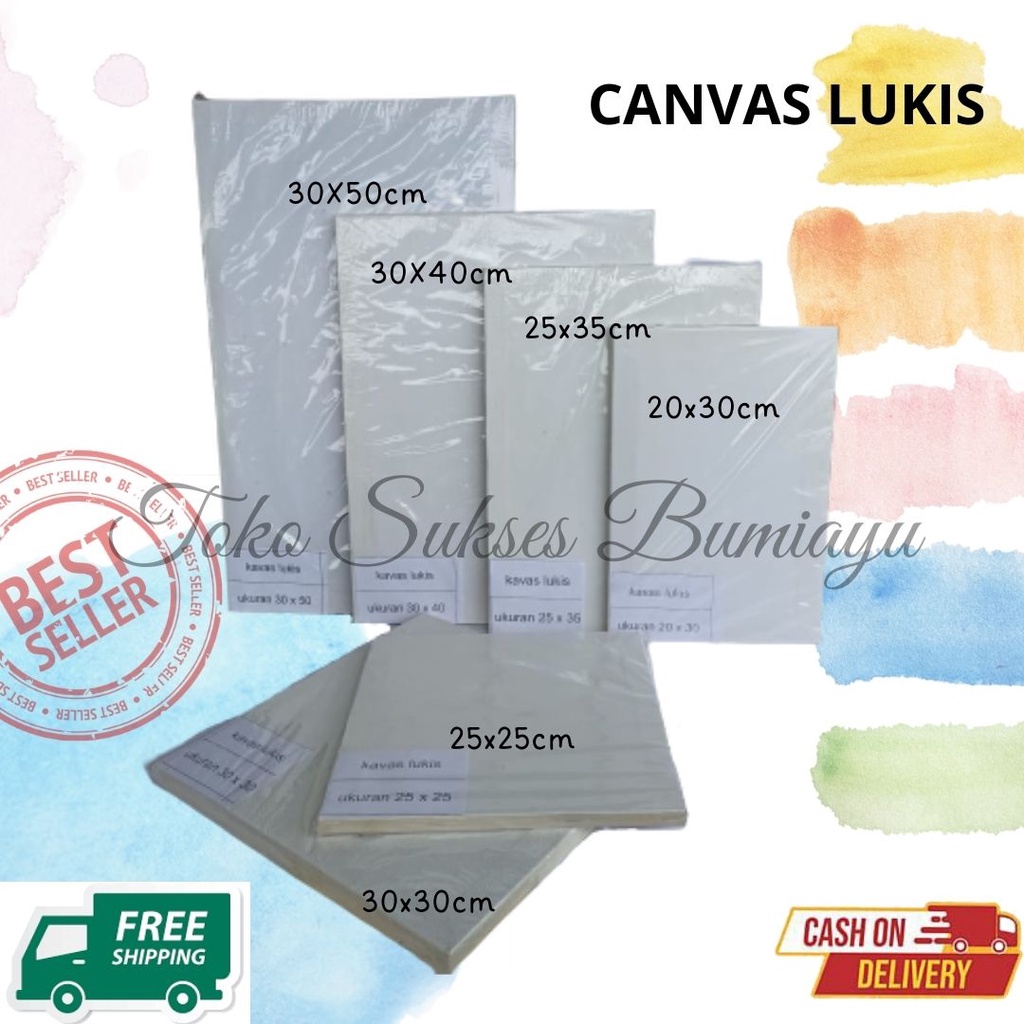Jual KANVAS LUKIS PUTIH MURAH / CANVAS BOARD / KANVAS LUKIS BERBAGAI ...