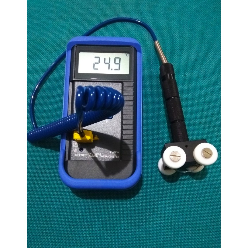 Jual Set Thermometer Single Channel Plus Roller Surface Thermocouple ...