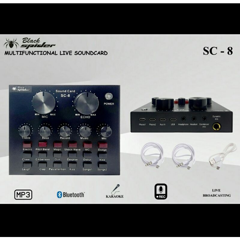 Jual Soundcard Black Spider SC-8 Original | Shopee Indonesia