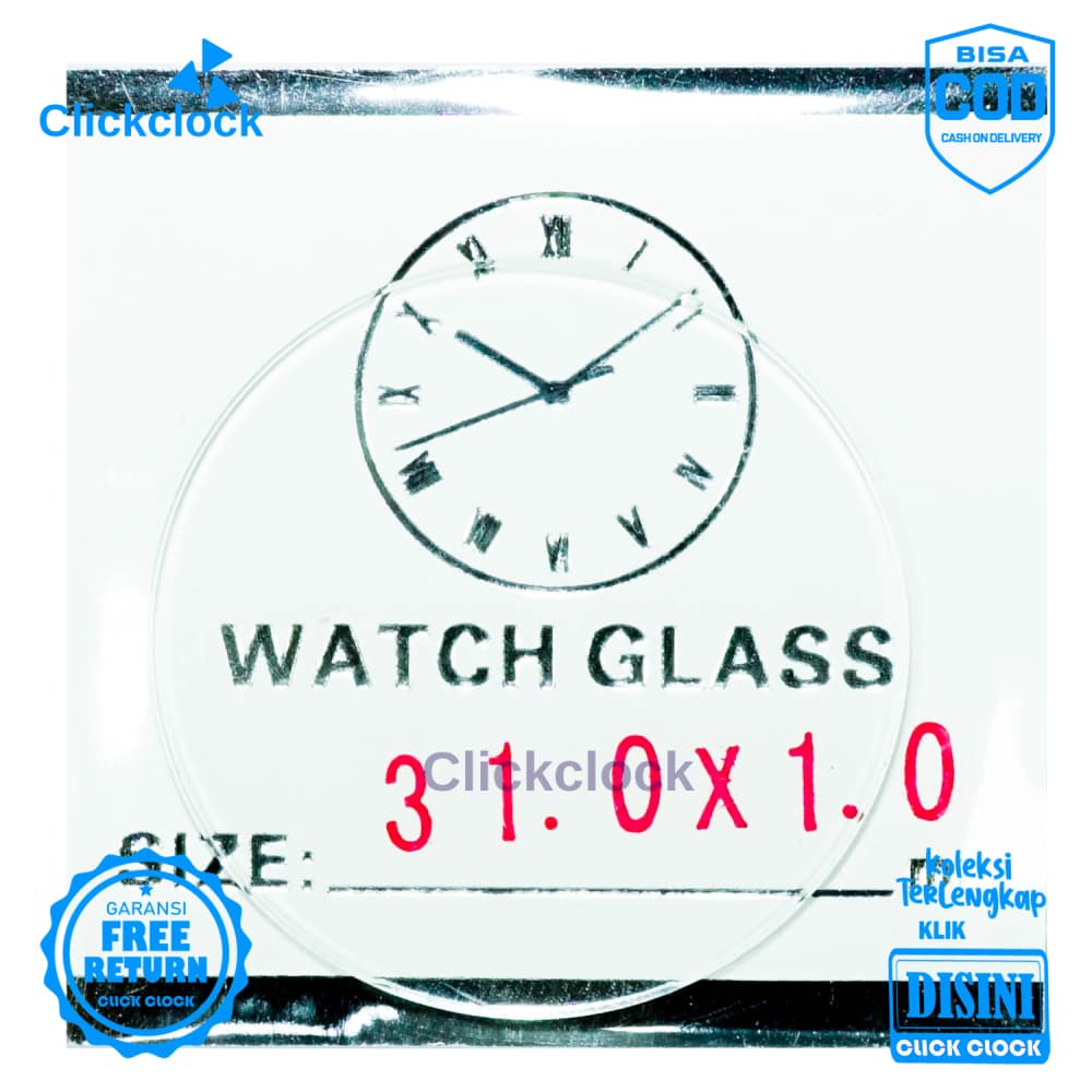 Jual Kaca Jam Kaca Bahan Watch Glass PNC-310 Murah 3,1 cm | Shopee ...