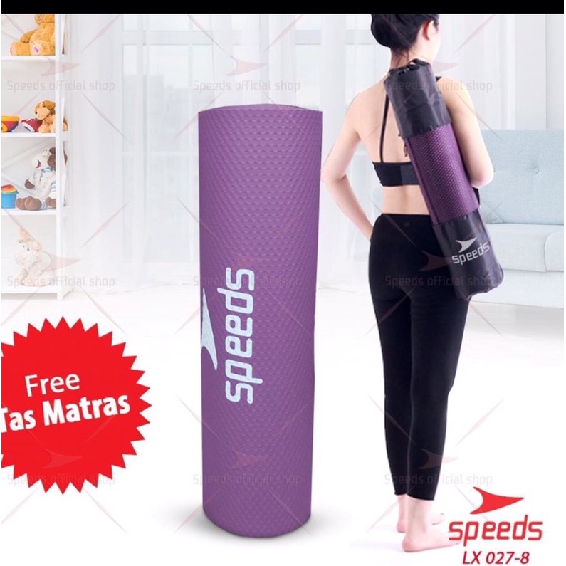 Jual SPEEDS Matras Yoga Mat NBR Karpet Spons Tikar Alas Karpet 10MM + tas | Shopee Indonesia