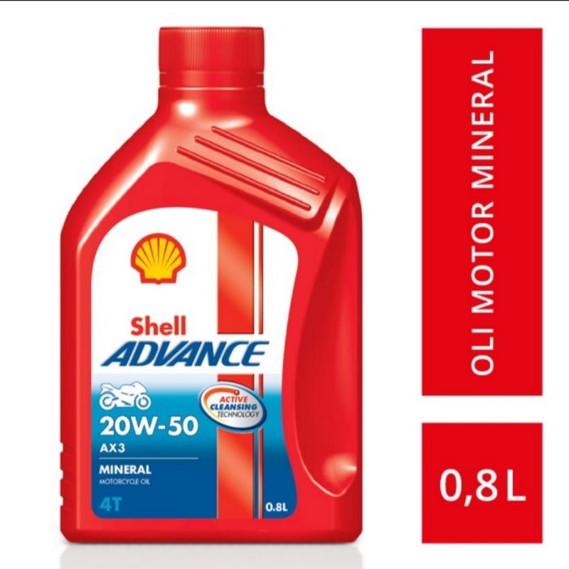 Jual Shell ADVANCE AX3 20W-50 4T 0,8Ltr Oli Shell Motor Manual Semua ...