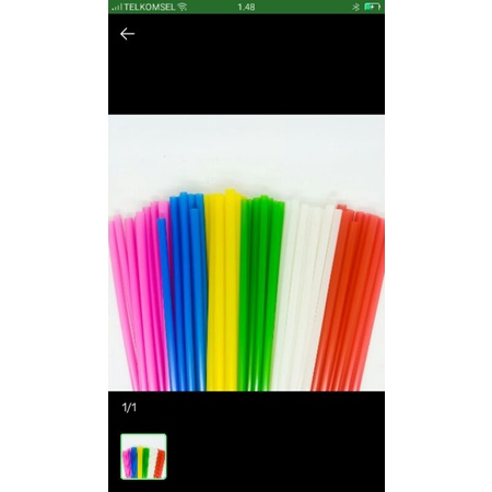 Jual Isi -/+ 300btg SEDOTAN straw plastik 6MM KOMINASI murah panjang ...