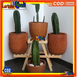 Jual Rak bunga minimalis kayu jati belanda kayu halus murah, tempat pot ...