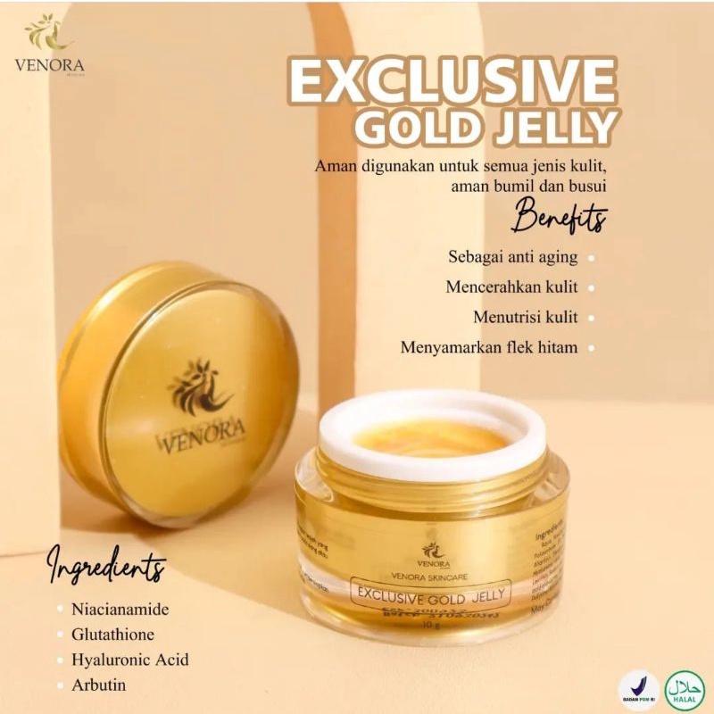 Jual Venora Exclusive Gold Jelly ( Kemasan Baru ) | Shopee Indonesia