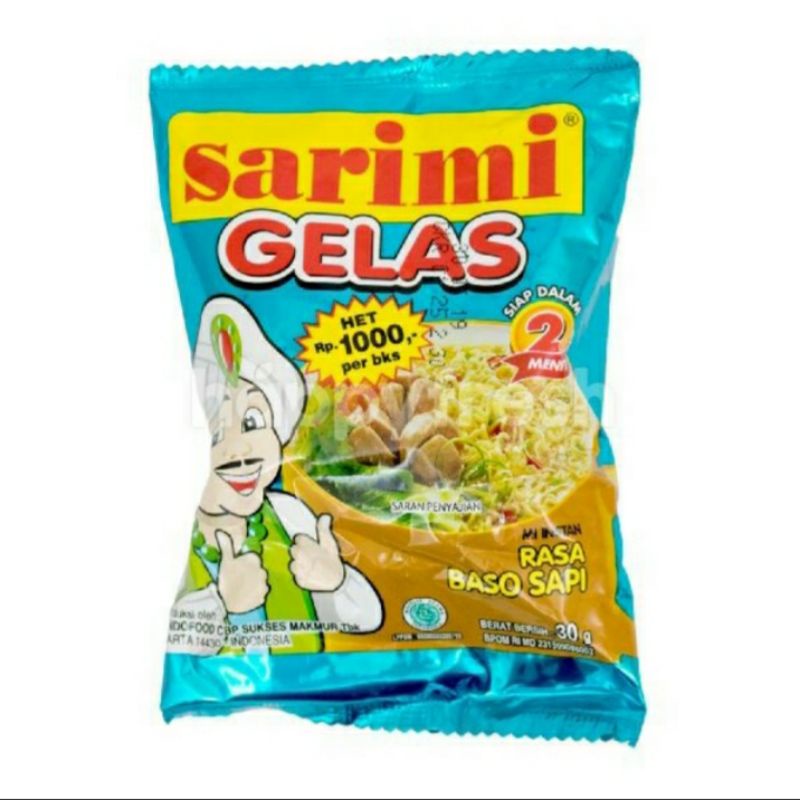 Jual Sarimi gelas all variant rasa 30GRx10pcs | Shopee Indonesia