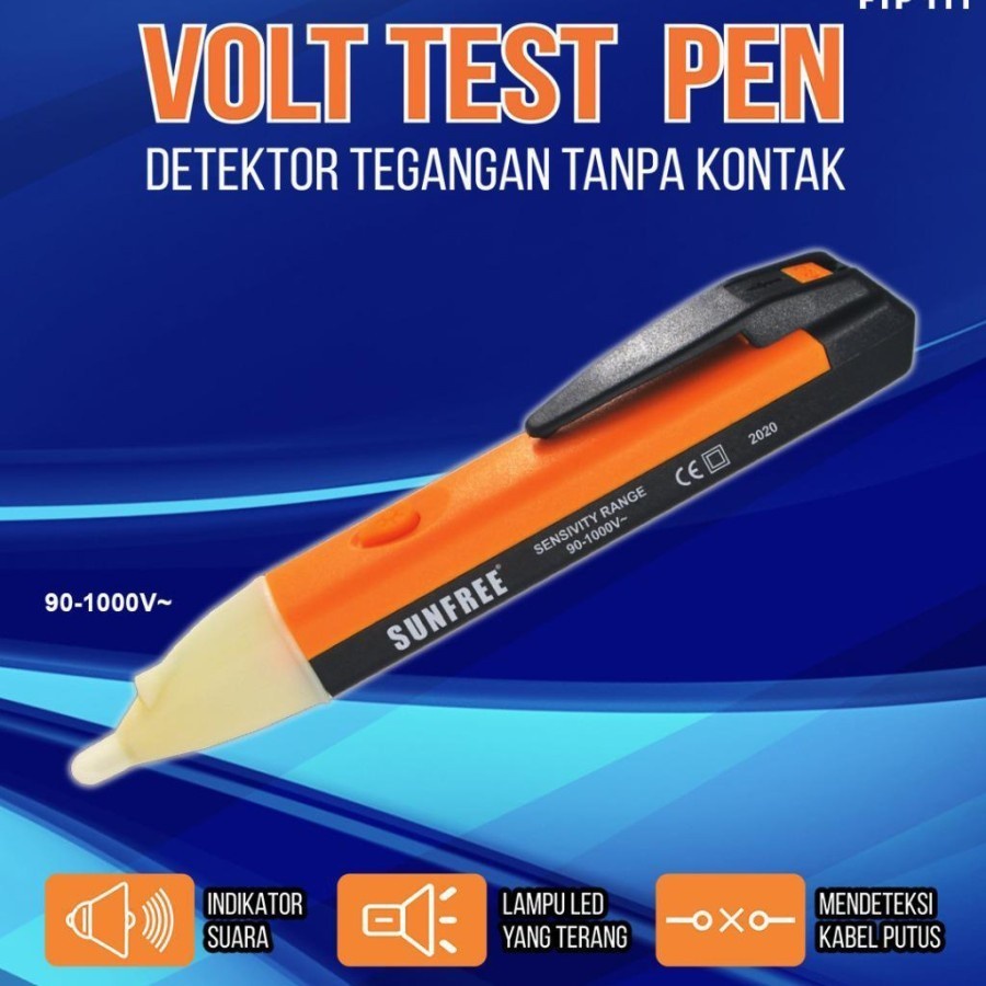 Jual Testpen Bunyi Test Pen Kabel Listrik SUNFREE Mendeteksi Kabel ...