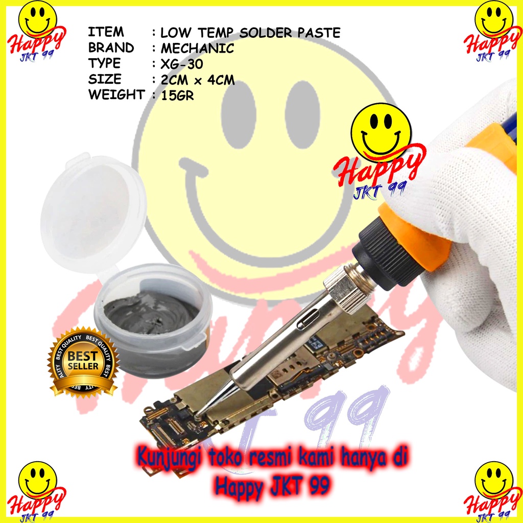 Jual TIMAH CAIR TIMAH PASTA MECHANIC XG30 XG-30 XG 30 SOLDER PASTE ...