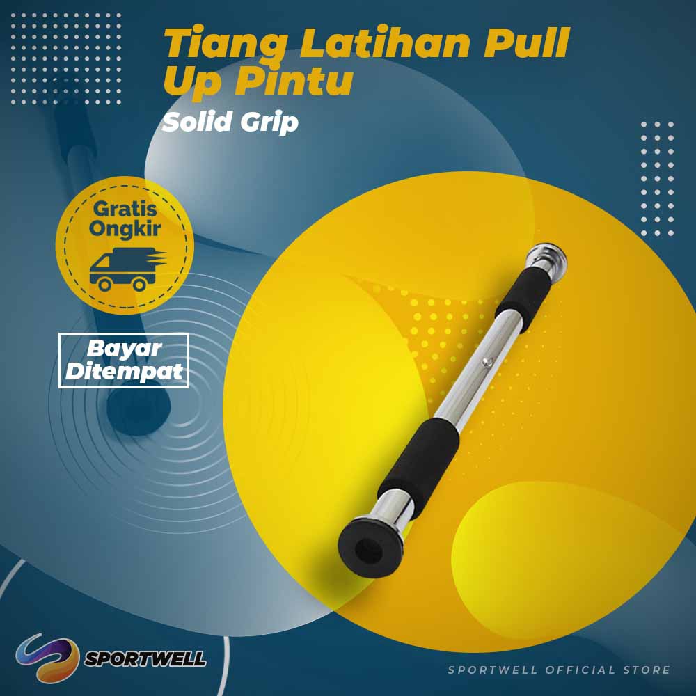 Jual Tiang Pull Up Bar Pintu Solid Grip Alat Bantu Latihan | Shopee ...