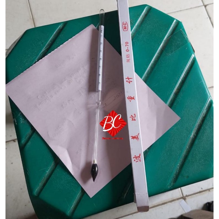 Jual Baume Hydrometer 0 - 70 Boume Hidrometer Skala 1.000 - 2.000 ...