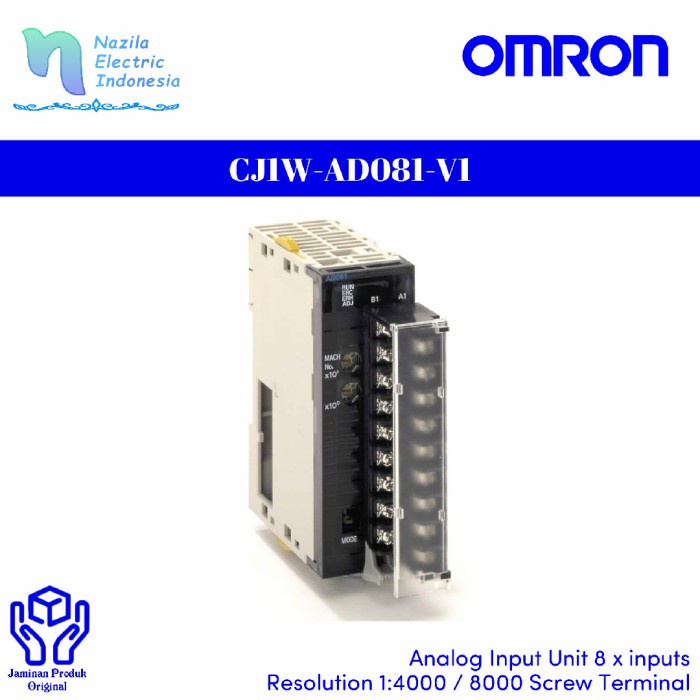Jual Omron PLC CJ1W-AD081-V1 Analog Input Module CJ1WAD081V1 Original | Shopee Indonesia
