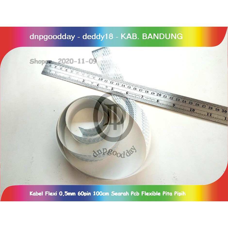 Jual Kabel Flexi 0,5mm 60pin 100cm Searah Pcb Flexible Pita Pipih ...