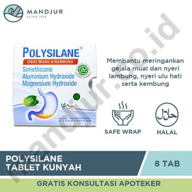 Jual POLYSILANE TABLET KUNYAH ISI 8 TABLET,SUSPENSI 100 ML, DAN 180 ML ...