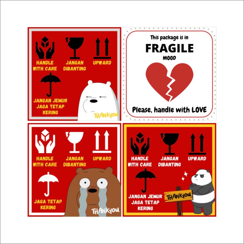 Jual sticker stiker fragile awas pecah unik lucu | Shopee Indonesia