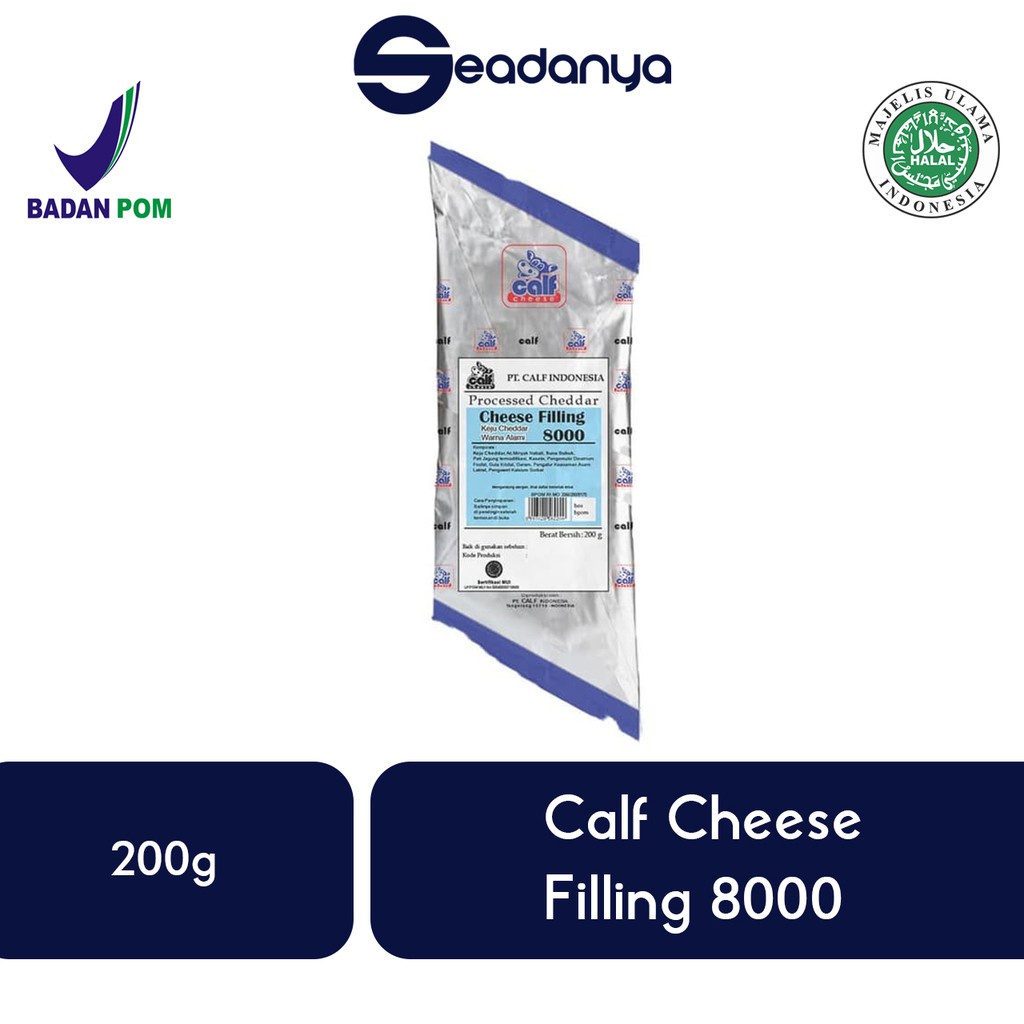 Jual Cheese Filling 8000 Keju Cheddar Warna Krim Calf 200gr Topping ...