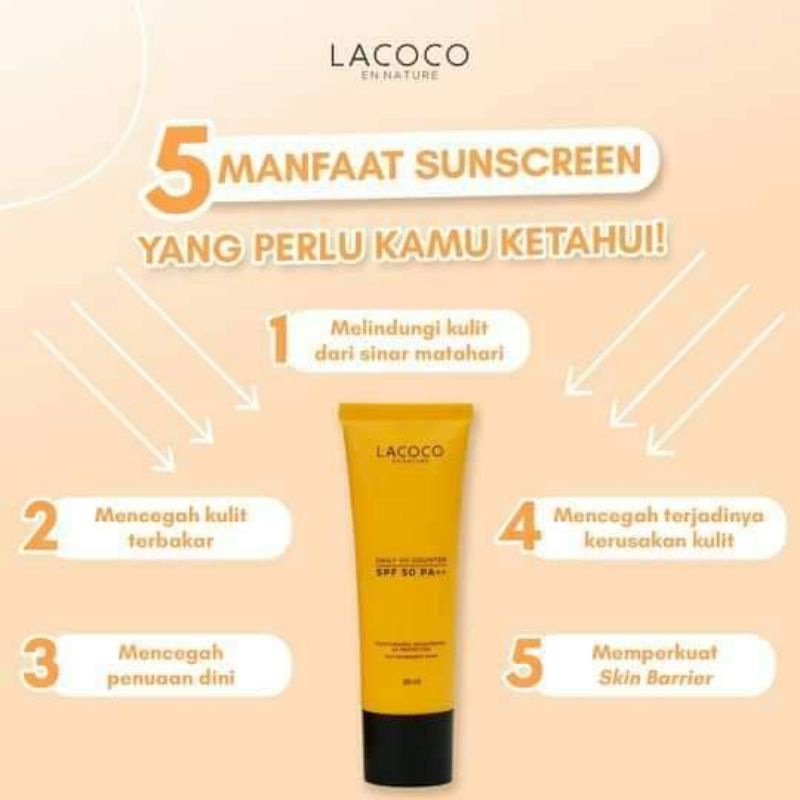 Jual LACOCO SUNSCREEN DAILY UV COUNTER SPF 50 | Shopee Indonesia
