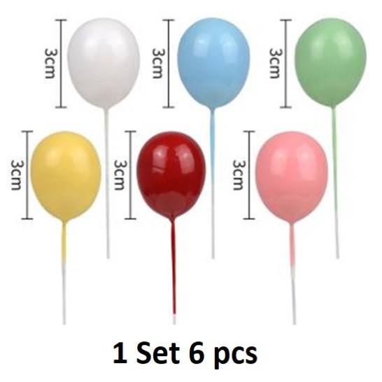 Jual Cake Topper Balon Tusuk KAWAT Toper Hiasan Kue Balon Ulang Tahun ...