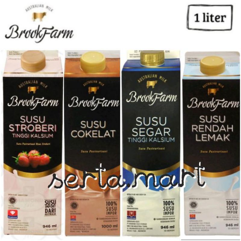 Jual Susu Brookfarm FM Hcal Low Fat / Coklat / Strawberry / Fresh Milk ...