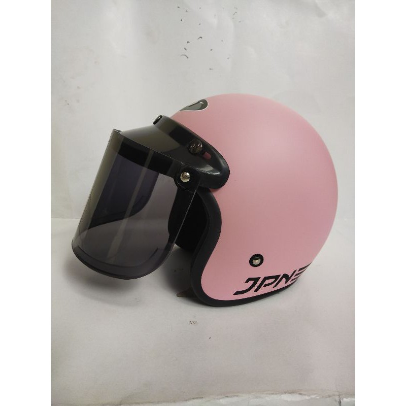 Jual HELM JPN RETRO WARNA PINK PASTEL DOP | Shopee Indonesia