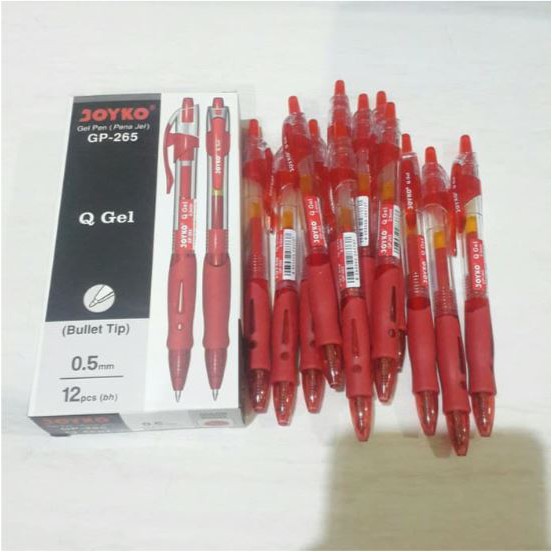 Jual Pulpen Gel / Gelpen JOYKO Q Gel (GP-265) Warna Merah | Shopee Indonesia