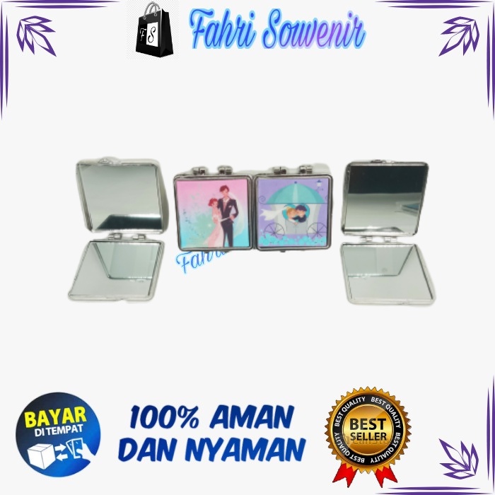Jual Souvenir Pernikahan Kaca Lipat Motif Wedding Kemasan Plastik Isi ...