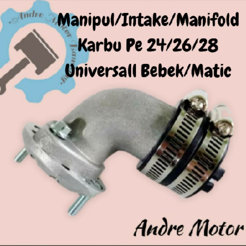 Jual Maniful/Manipol/Intake Manifold CKD Karbu PE 24,26 Universal Motor Bebek/Matic | Shopee ...