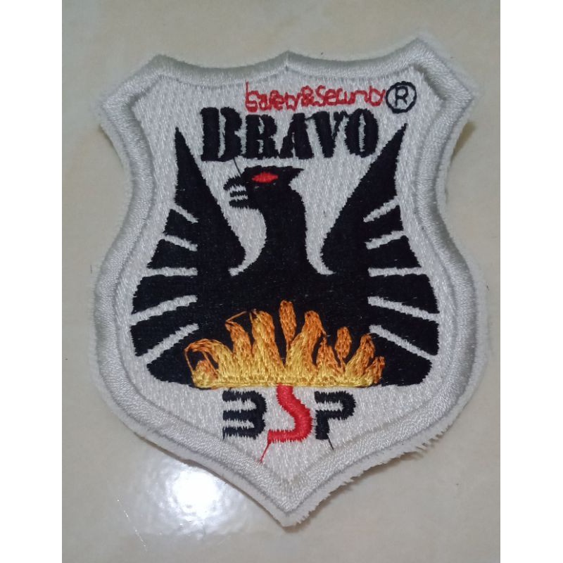 Jual BET BORDIR LOGO LAMBANG BUJP SATPAM BRAVO SATRIA PERKASA BSP GUARD ...