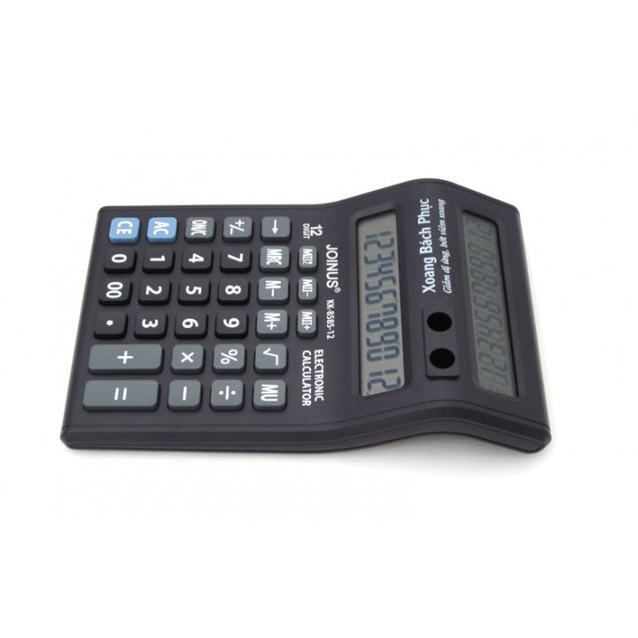 Jual Dual LCD Screen Calculator 12 Digits KK-8585-12 | Shopee Indonesia