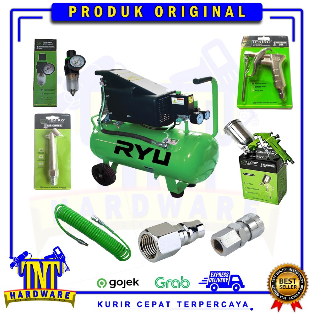 Jual PAKET KOMPRESSOR 35 LITER RCP200 (2 HP) RYU / KOMPRESSOR RYU ...