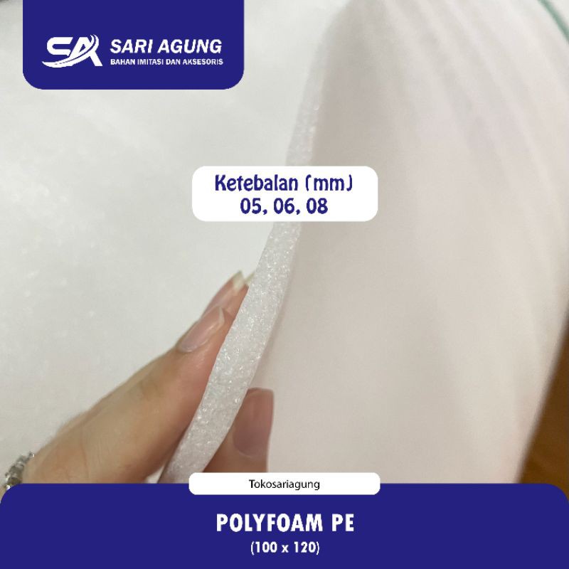 Jual BUSA POLYFOAM PE 5mm 6mm 8mm (METER) FOAM SHEET BUSA LAPIS PACKING ...