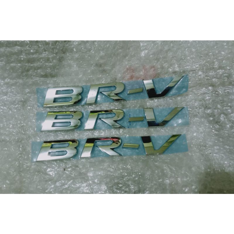 Jual Emblem Logo Lambang Tulisan BR-V Chrome Belakang Mobil Honda BRV ...