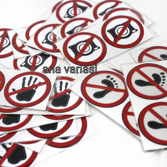 Jual Stiker Motor Cutting Jangan Injak Dilarang Memotret Jangan Di ...