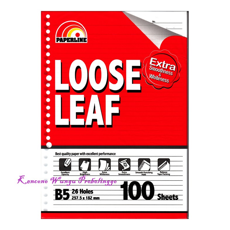 Jual Isi Binder Looseleaf Paperline B5 100 lembar | Shopee Indonesia