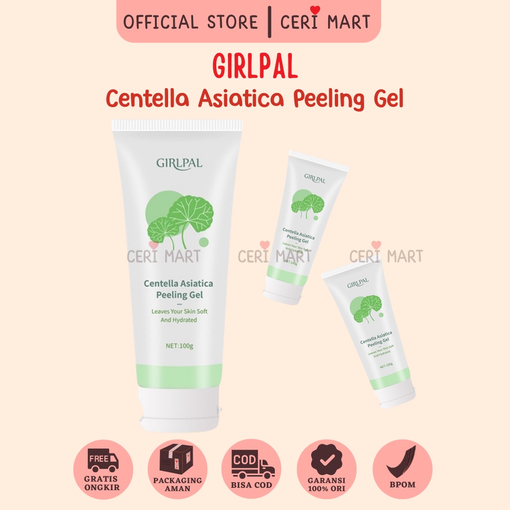 Jual GIRLPAL Centella Asiatica Peeling Gel 100g Facial Glowing Blackhead Cleaner Body ...