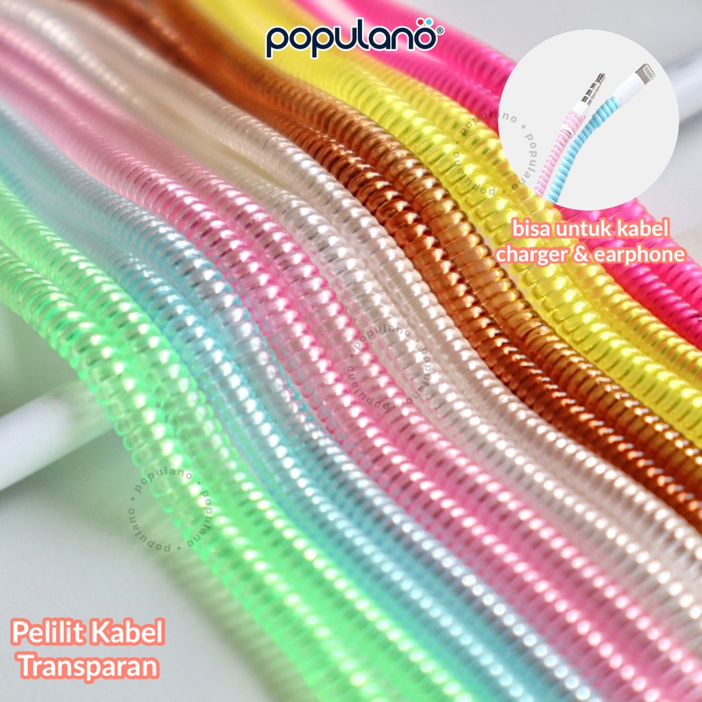 Jual Pelindung Kabel Carger Spiral Charger Hp Cord Protector Transparan ...