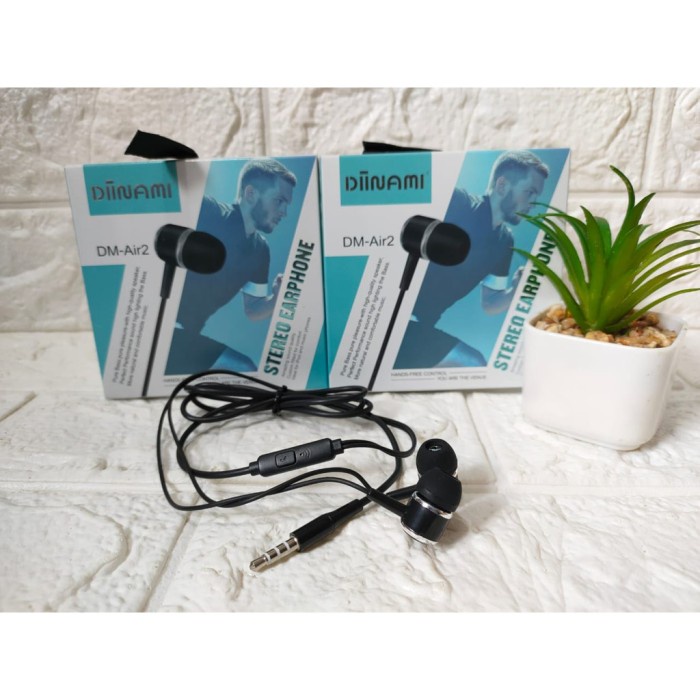 Jual HEADSET DIINAMI DM AIR 2 JACK 3.5MM STEREO EARPHONE ORIGINAL ...
