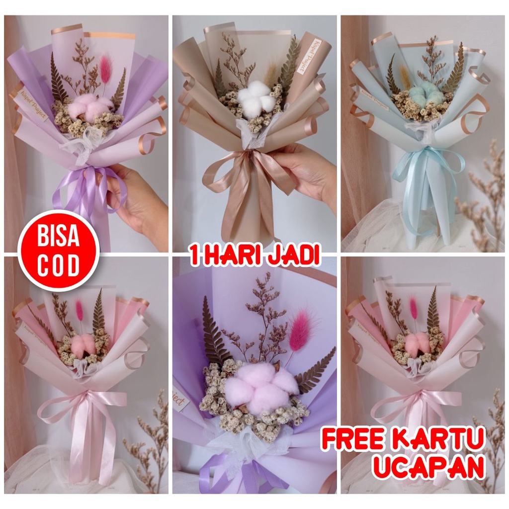 Jual buket bucket bouqet bouquet bunga mini kecil rustic kering ...