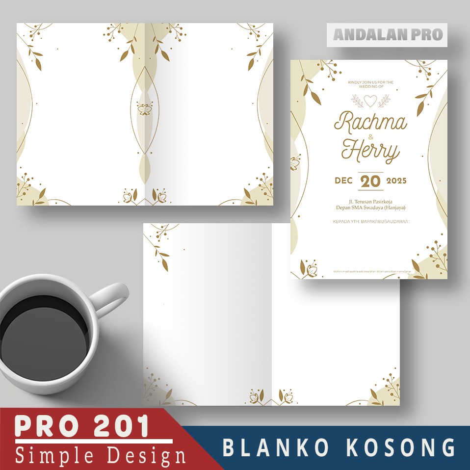 Jual (SERI 1) Ukuran Standar 150 GSM - Koleksi Desain Blanko Undangan ...