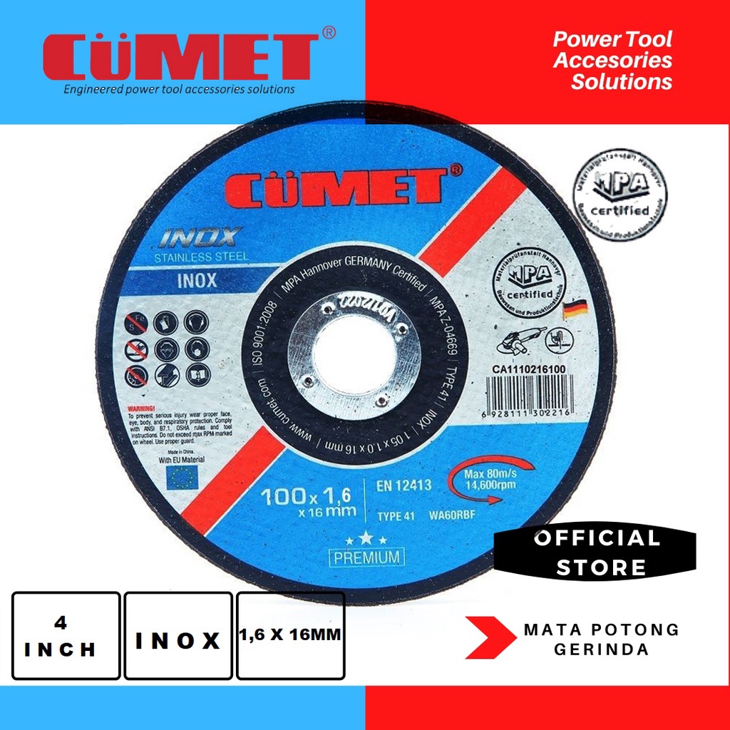 Jual Cumet-Batu Gerinda Inox Cutting Wheel 4 inch For Stainless Steel ...