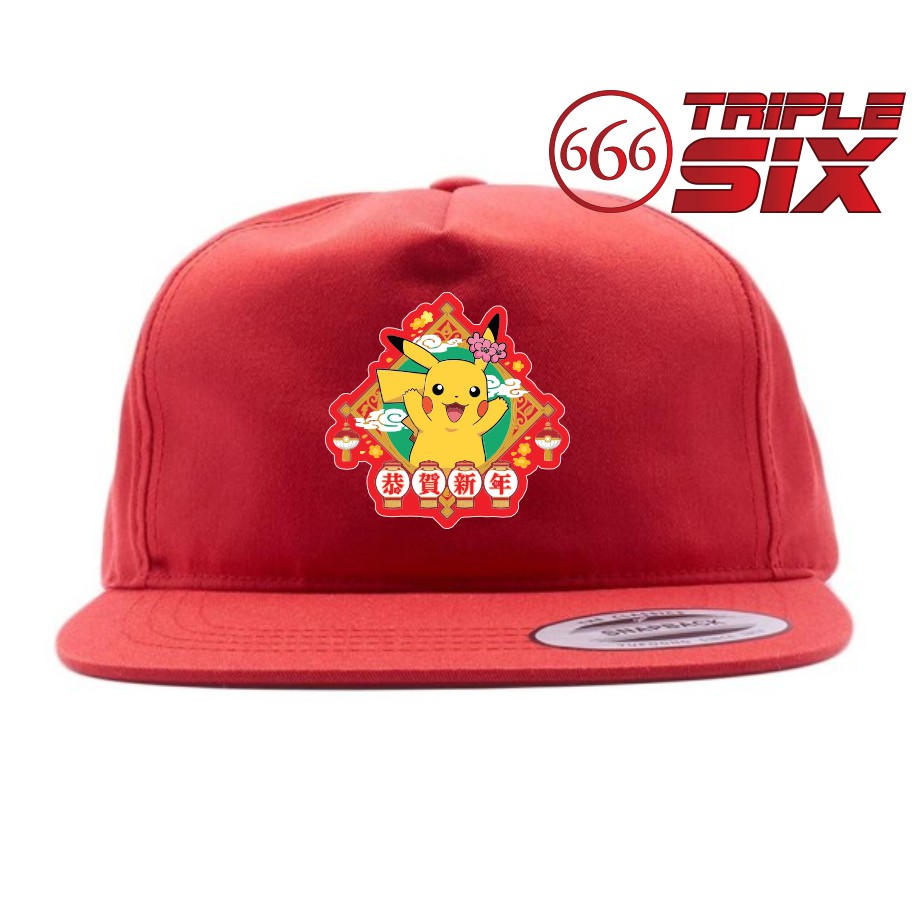 Jual Topi Snapback Cotton Pokemon Pikachu Chinese new year 2020 imlek ...