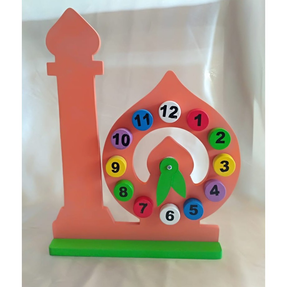 Jual Mainan kayu edukasi jam masjid | Shopee Indonesia