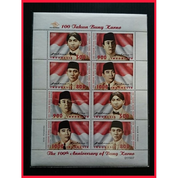 Jual Mini Sheet Prangko Perangko Indonesia seri 100 Tahun Bung Karno ...