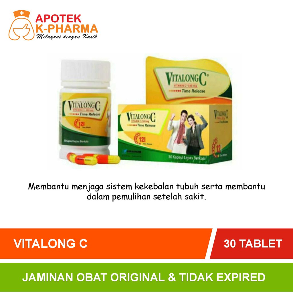 Jual Vitalong C Isi 30 Tablet Obat Original Bernofarm | Shopee Indonesia