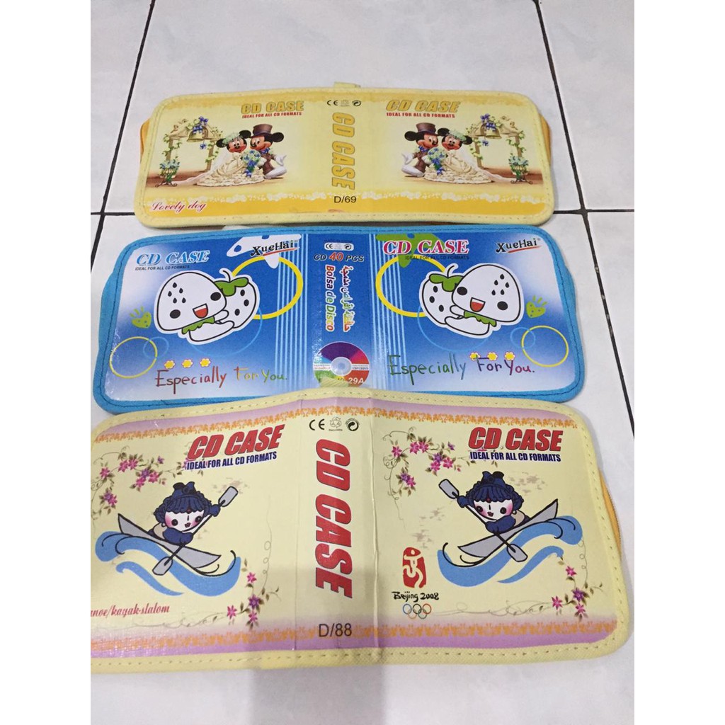 Jual Tempat Kaset Tas Karakter DVD CD VCD Kaset Disc Storage 40 Disc ...