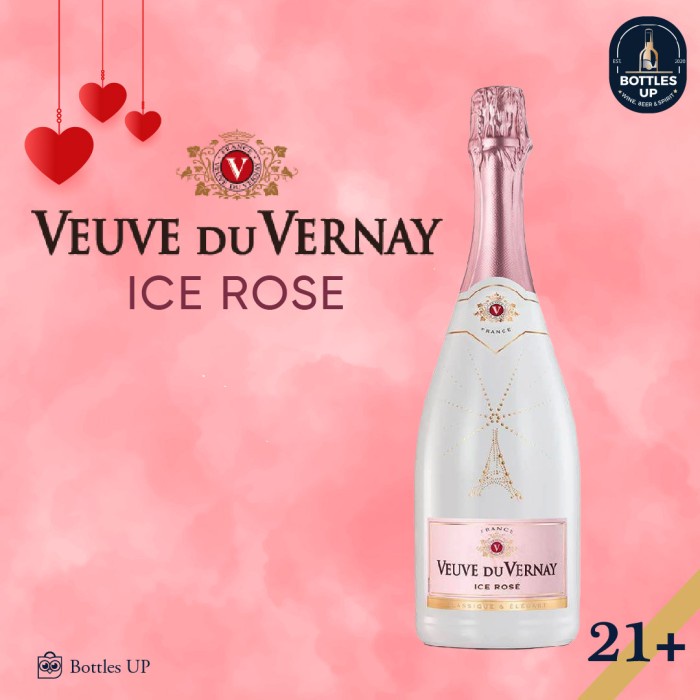 Jual VEUVE DU VERNAY ICE ROSE WINE 750ml | Shopee Indonesia