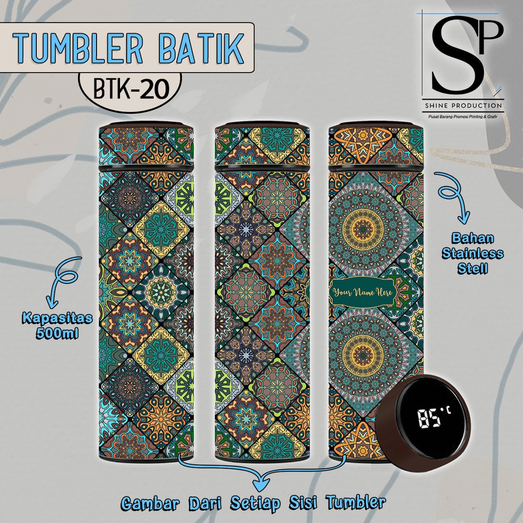 Jual Botol Minum Motif Batik Tumbler Batik Indonesia | Shopee Indonesia